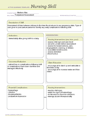 Postpartum Perineal Care - ACTIVE LEARNING TEMPLATES THERAPEUTIC ...