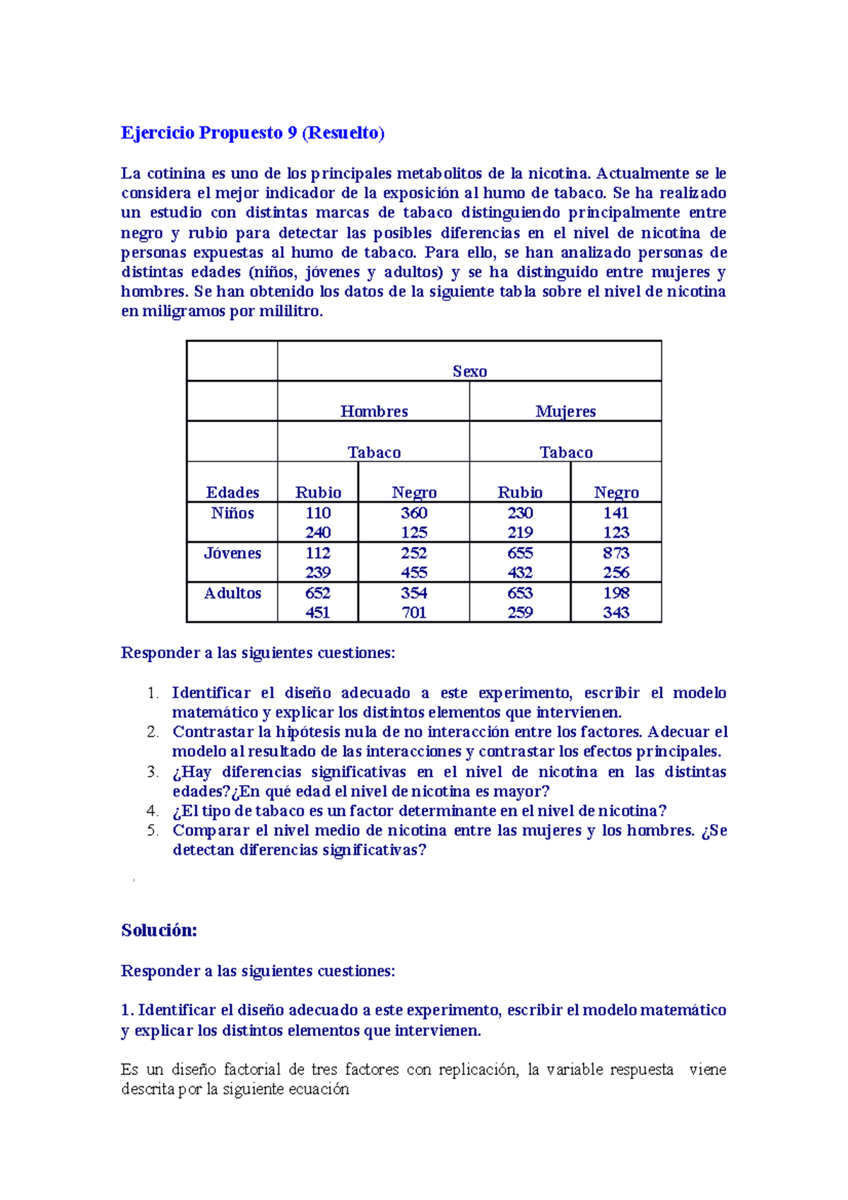 Ejercicio-Propuesto-9-Resuelto de estadística avanzada en maestría general - Ejercicio Propuesto ...