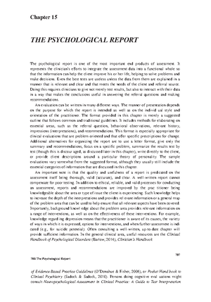 Psy report - psychological assessment - REPORT OF PSYCHOLOGICAL ...