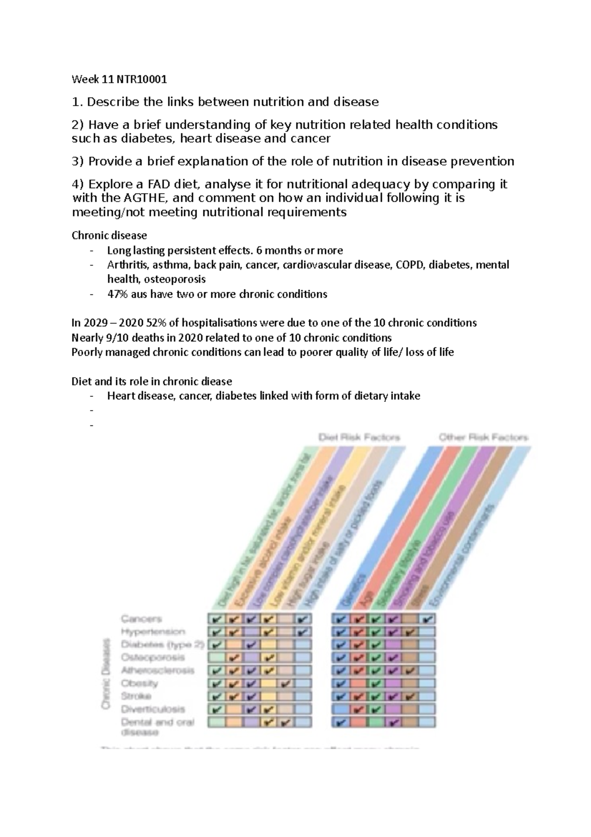 Week 11 lecture - Notes - Week 11 NTR Describe the links between ...