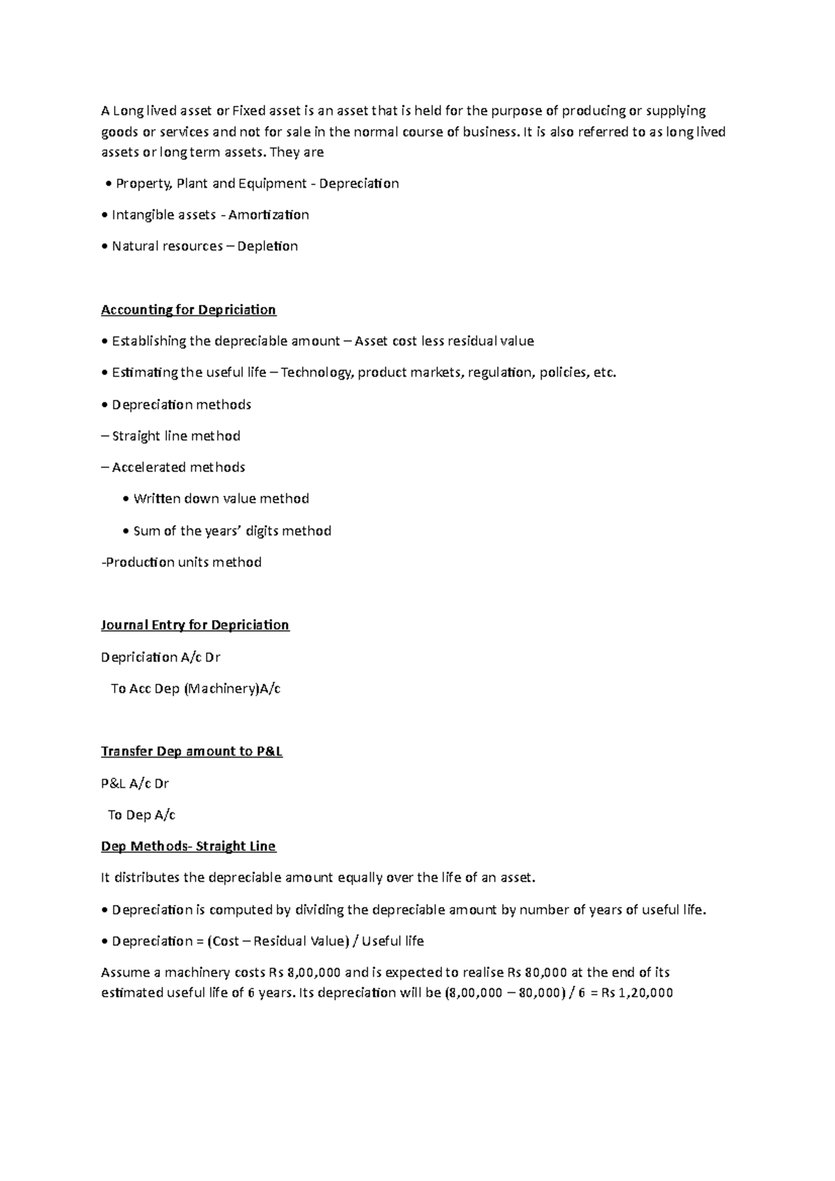Long Lived Assets - AKASH - A Long lived asset or Fixed asset is an ... Long Lived Assets - AKASH - A Long lived asset or Fixed asset is an ...