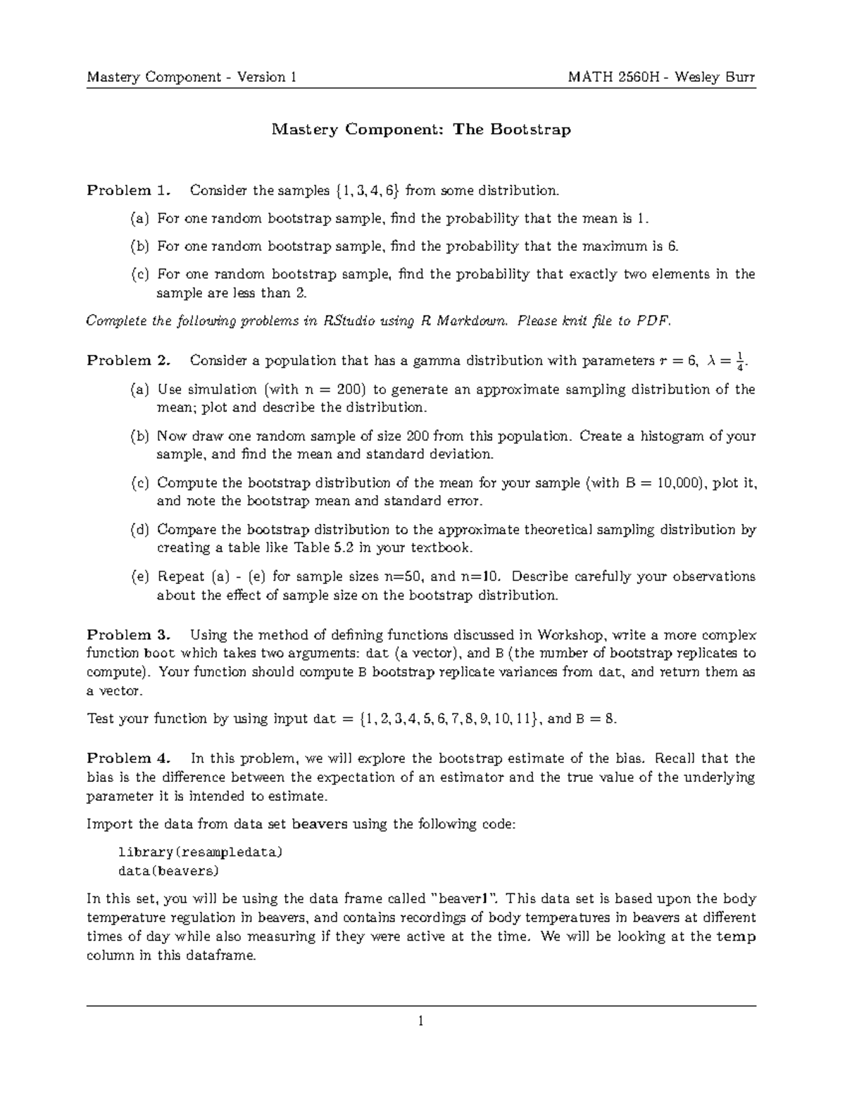 2560 Bootstrap - Assignment for the course - Mastery Component ...