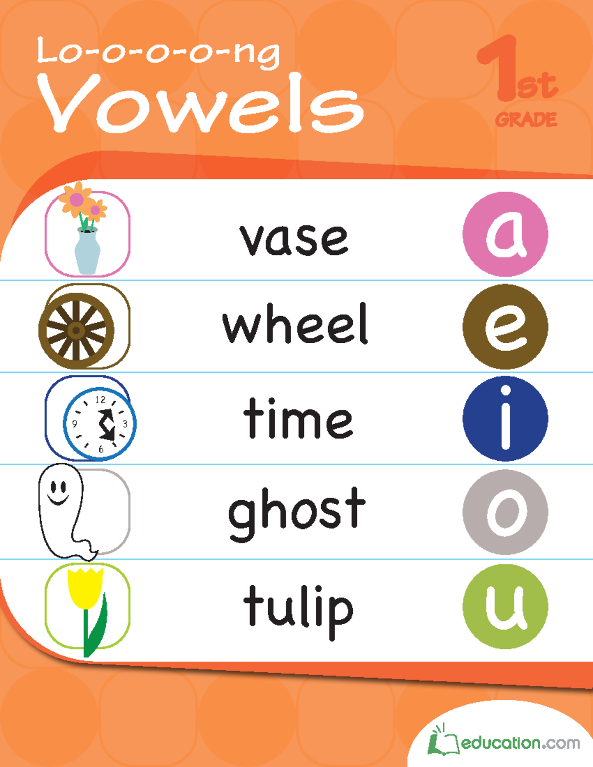 24 Long Vowels Workbook - Lo-o-o-o-ng Vowels vase wheel time ghost ...