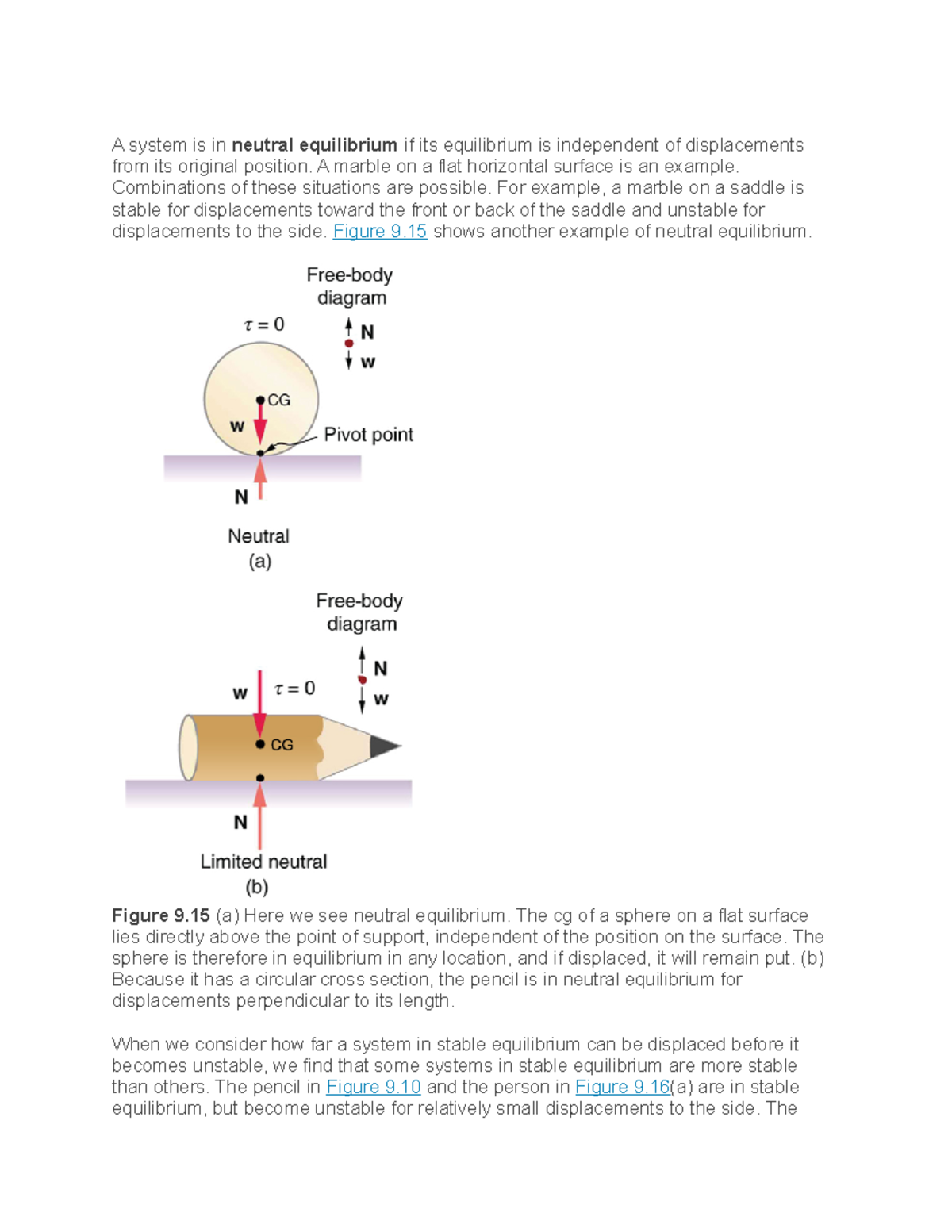 Physics 2023 Notes 025 - A system is in neutral equilibrium if its ...