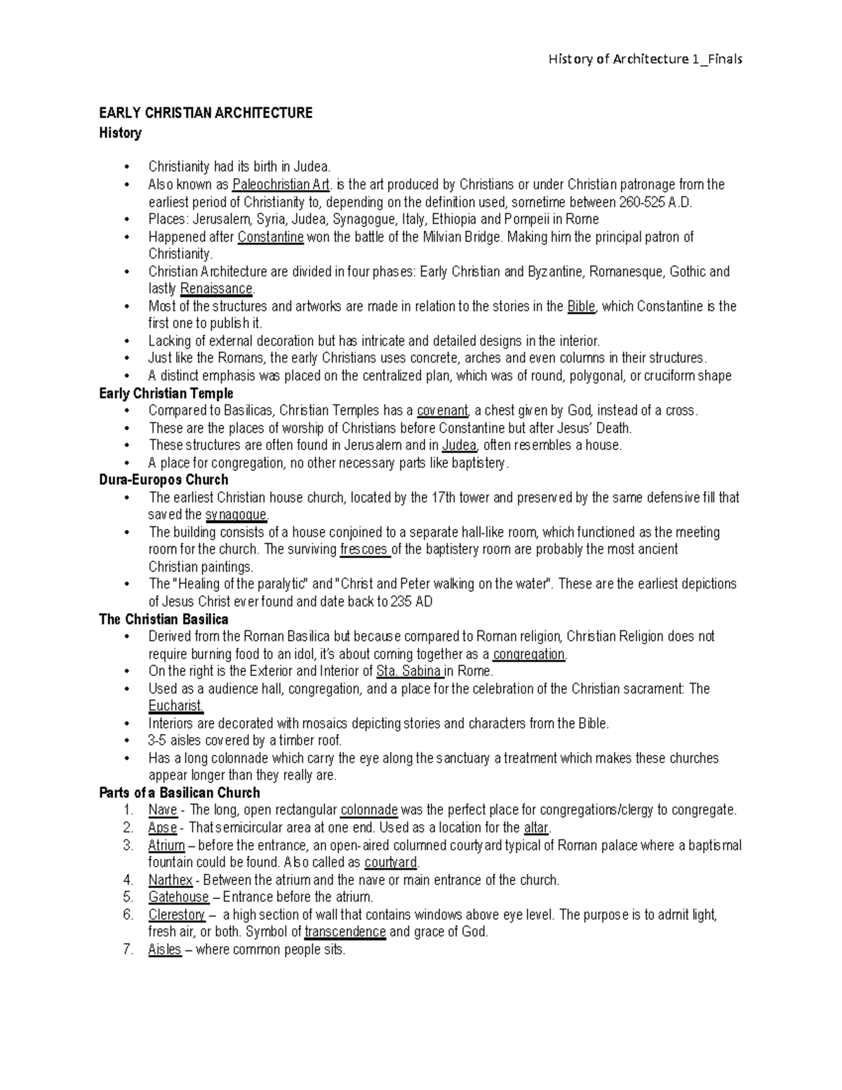 Module#4 Early c Hristian and Byzantine - EARLY CHRISTIAN ARCHITECTURE ...