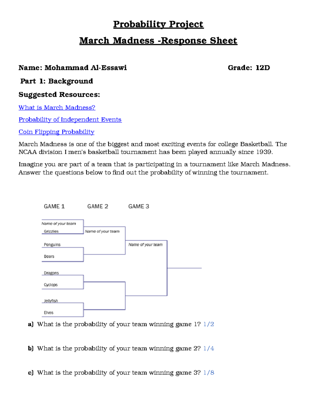 Mohammad essawi stats capstone 12d - Probability Project March Madness ...