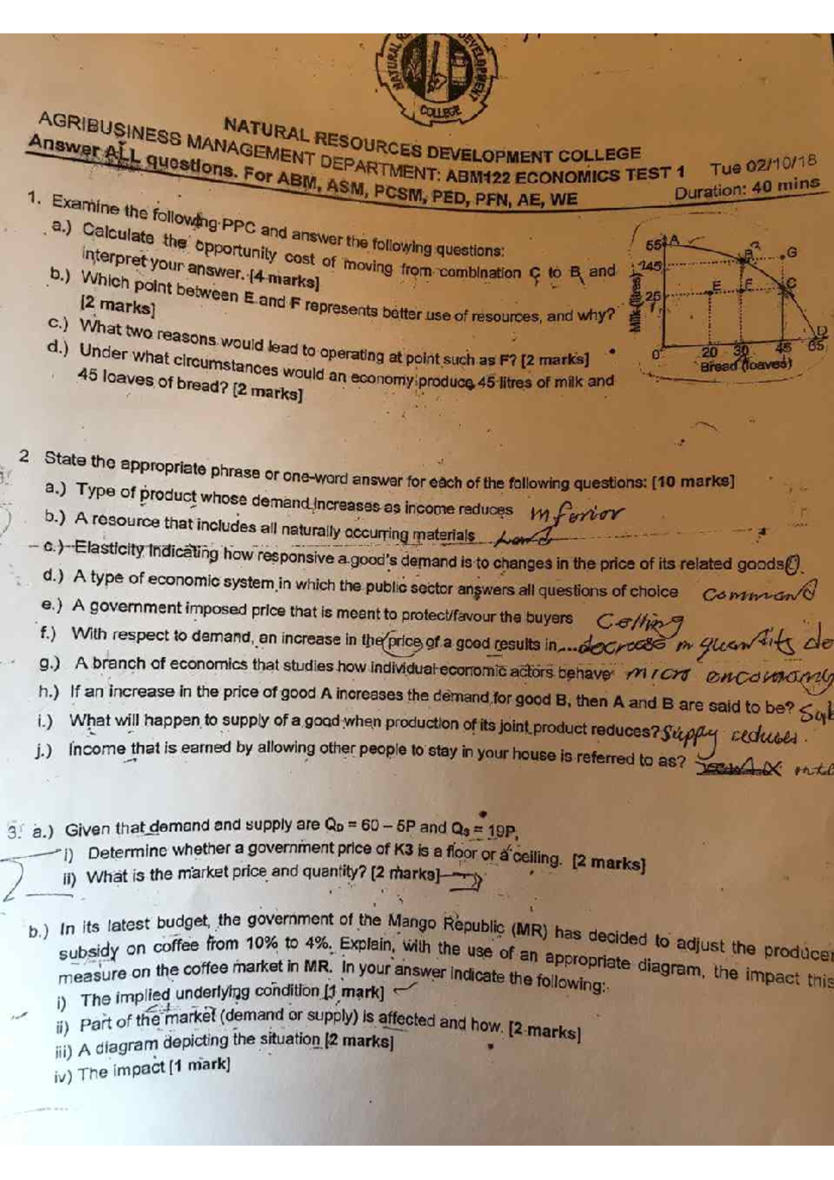 Past papers - Principles of Auditing - bsc 231 - Studocu