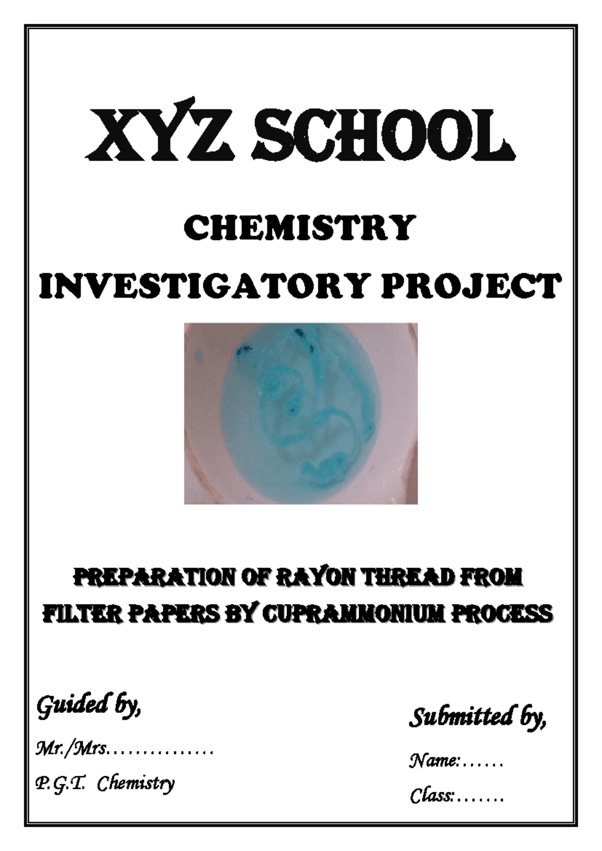 Rayon Thread FROM Filter Papers BY Cuprammonium Process chemistry ...