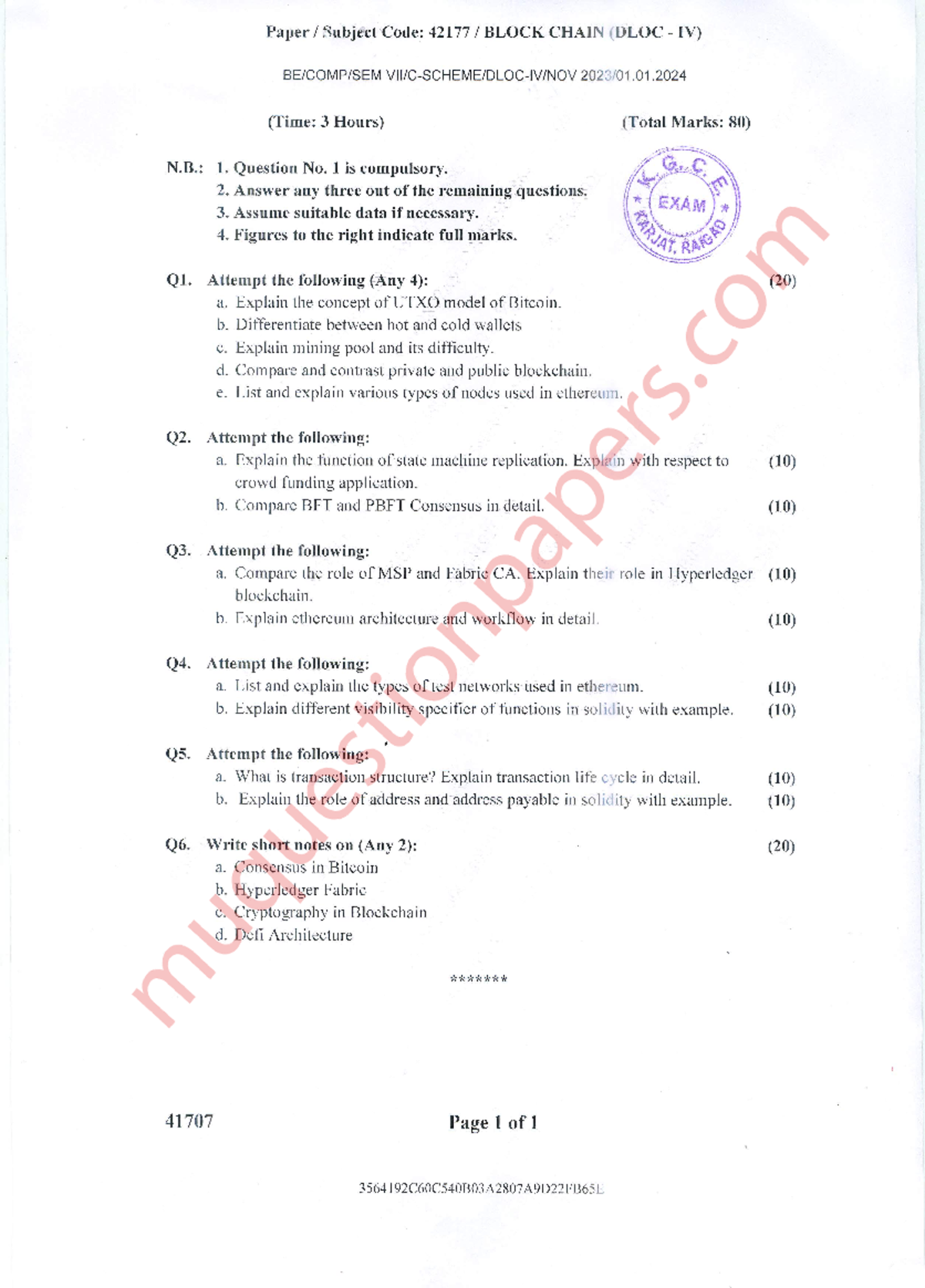 Be computer-engineering semester-7 2023 december dloc-iv-blockchain-rev-2019-c-scheme - Studocu