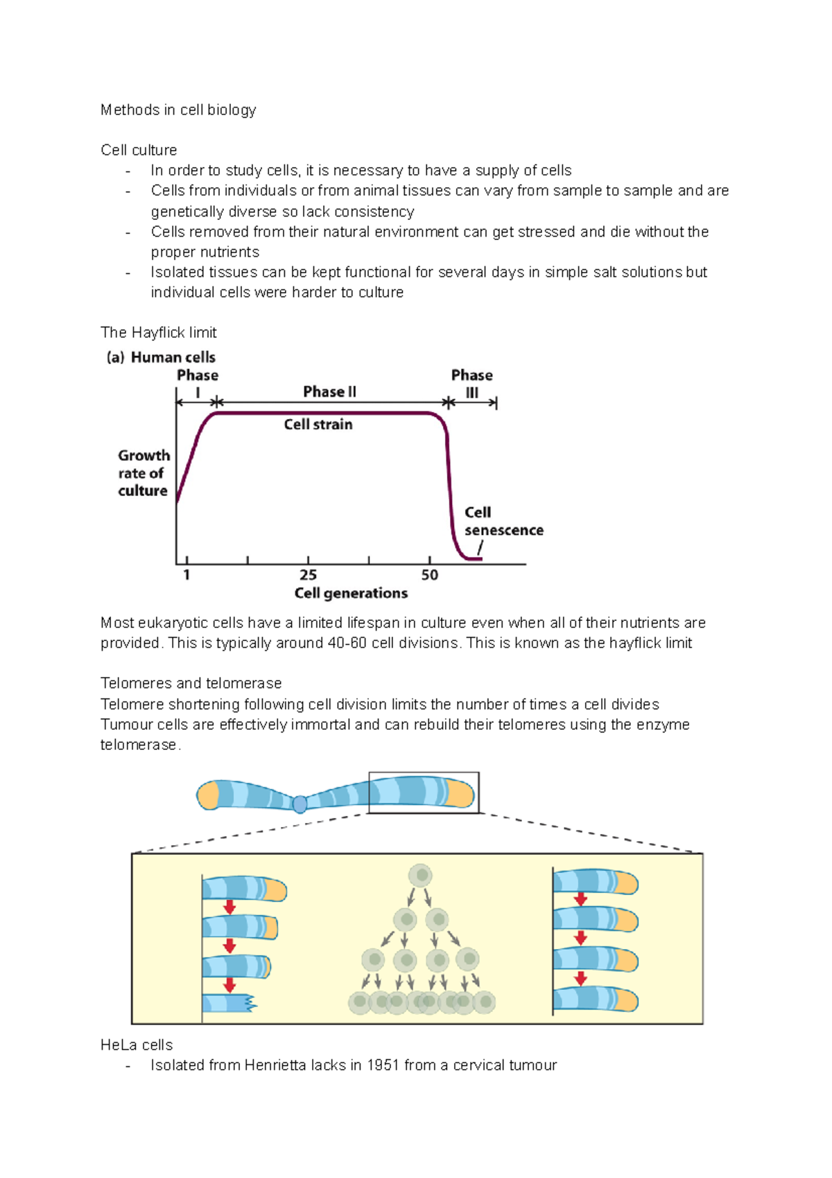 cell biology methods - Methods in cell biology Cell culture - In order ...