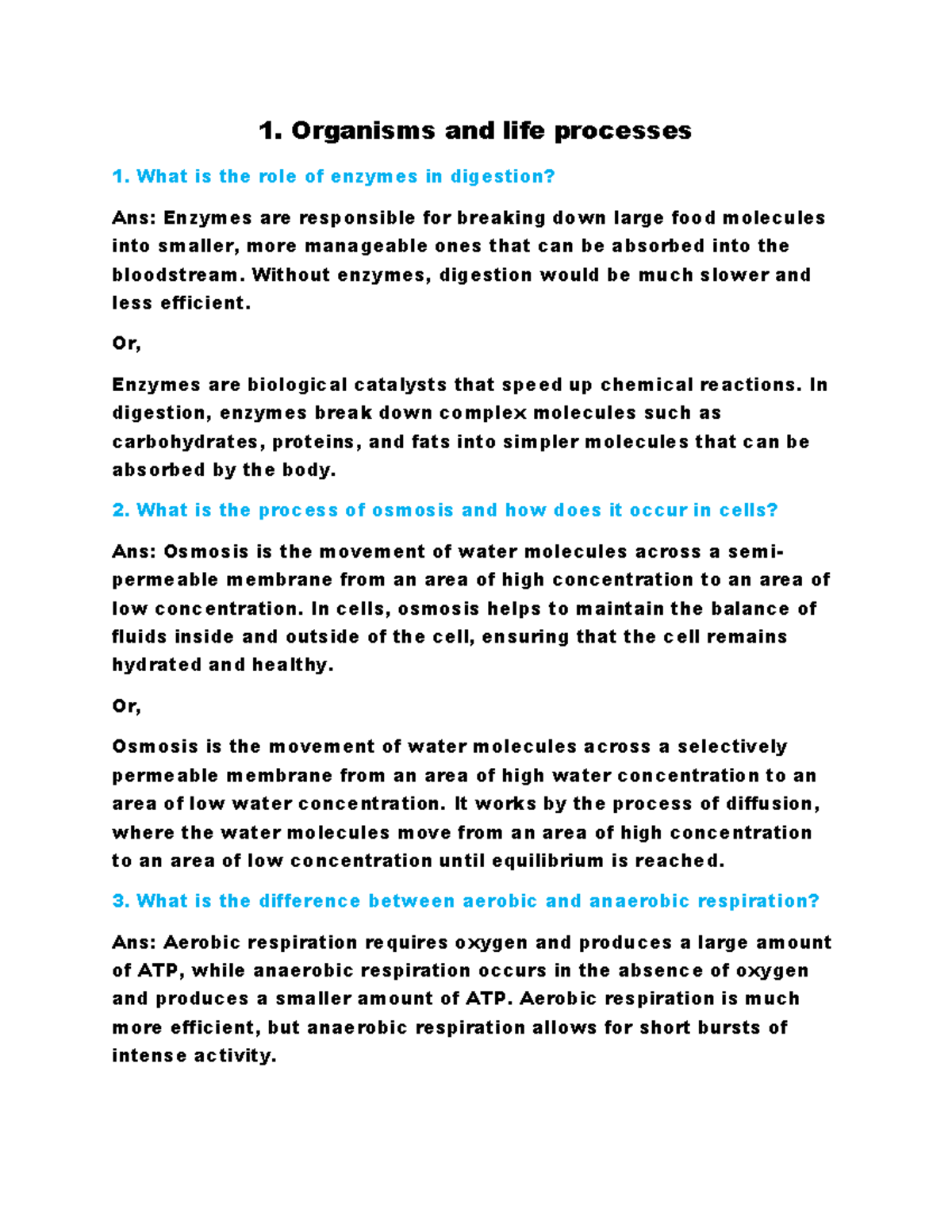 Organisms and life processes - 1. Organisms and life processes What is ...