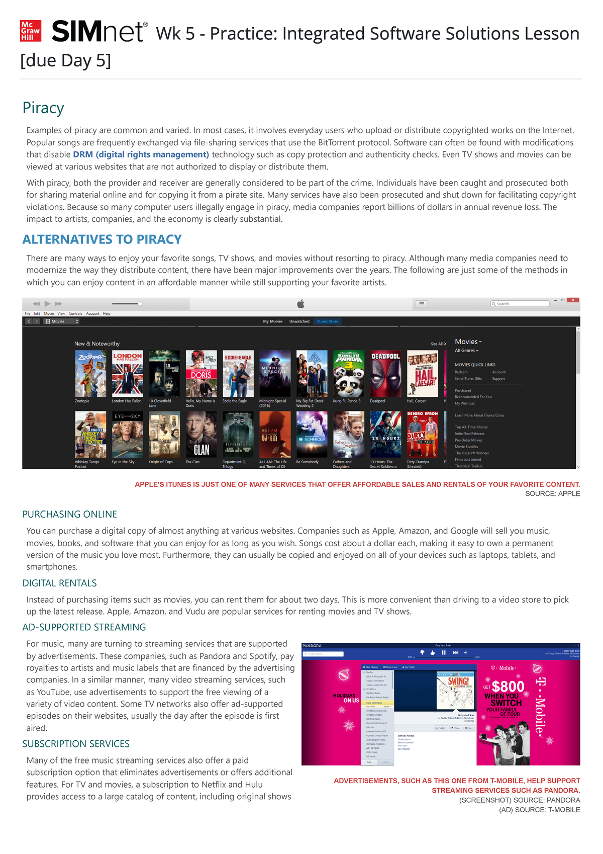 Piracy - Wk 5 - Practice: Integrated Software Solutions Lesson [due Day ...