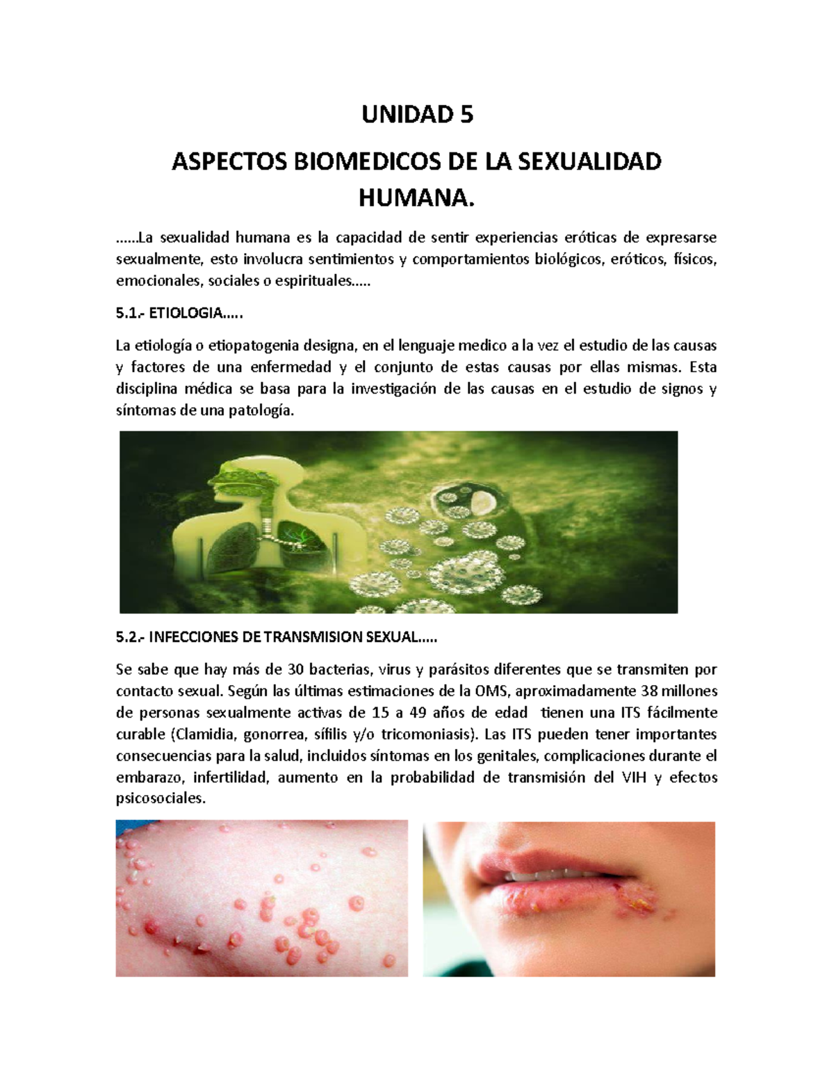 Unidad 5 Sexualidad Jsjajlskld Unidad 5 Aspectos Biomedicos De La