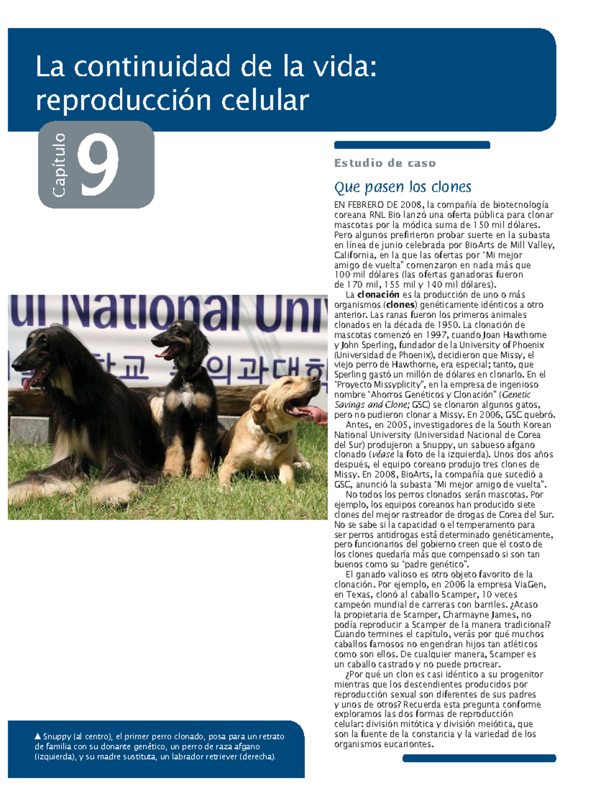 Biologia capitulo 9 - por su bien - Capítulo 9 La continuidad de la ...