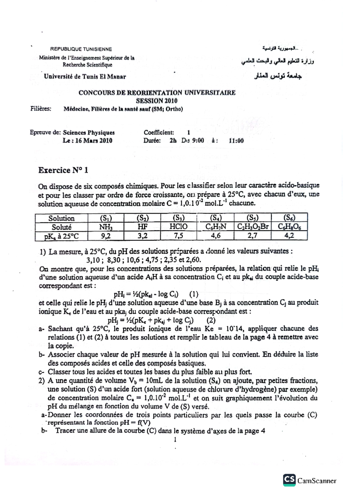 Ct2010 - hgyh - REPUBLIQUE TUNISIENNE Ministère de Supérieur de la ijjs ...