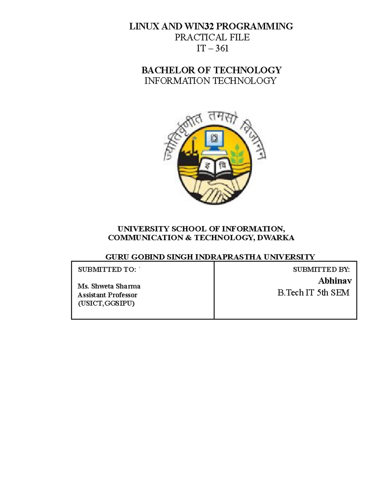 Linux Commands And Vi Editor Linux And Win32 Programming Practical