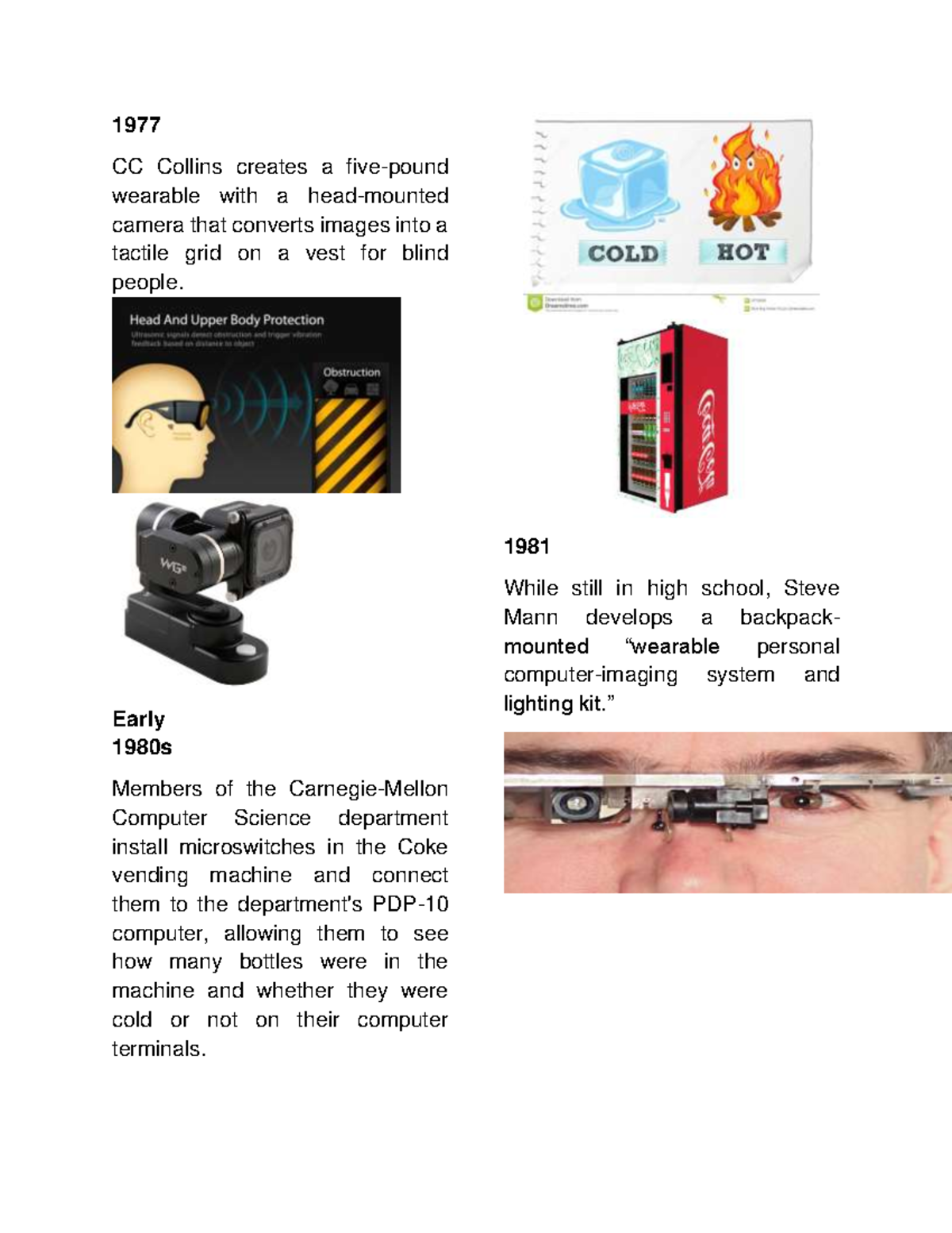 Head mounted cameras - Lecture notes 1 - Secondary Education - Studocu