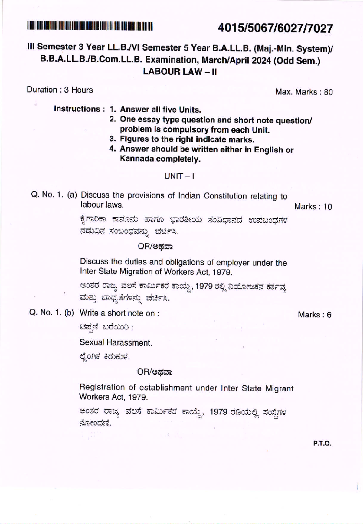 Labour Law - II - practice materials - Semester 3 Year Semester 5 Year ...