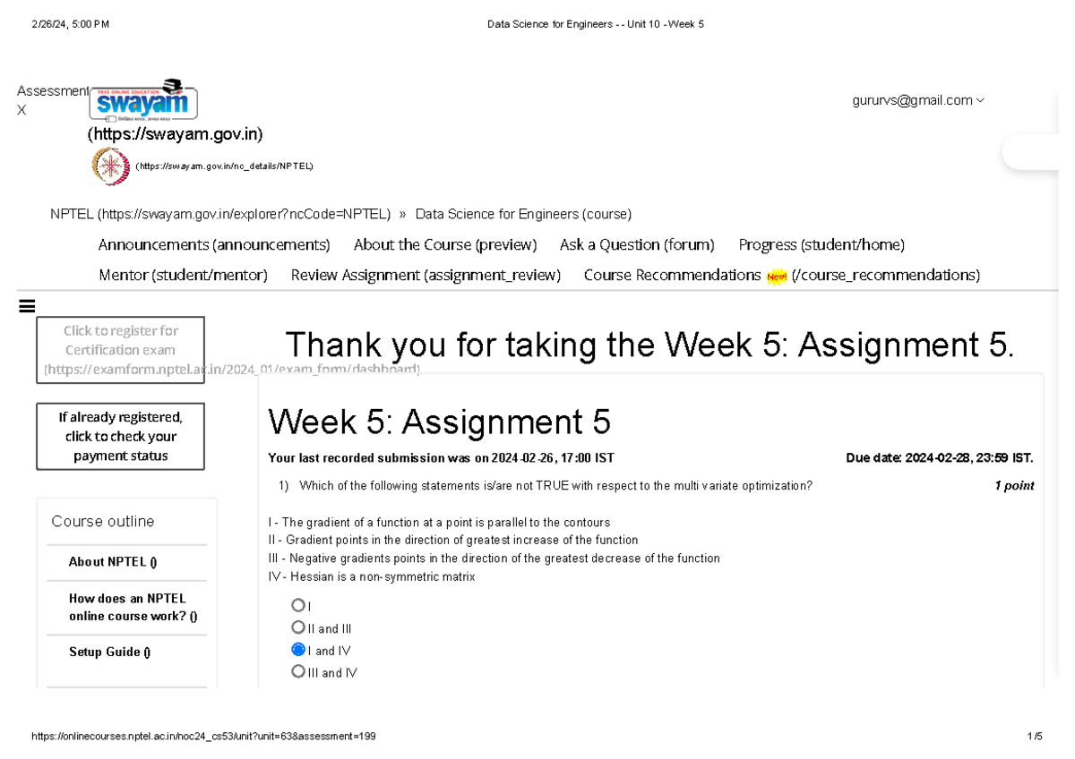 Data Science for Engineers - Unit 10 - Week 5 - Thank you for taking the Week 5: Assignment 5 ...