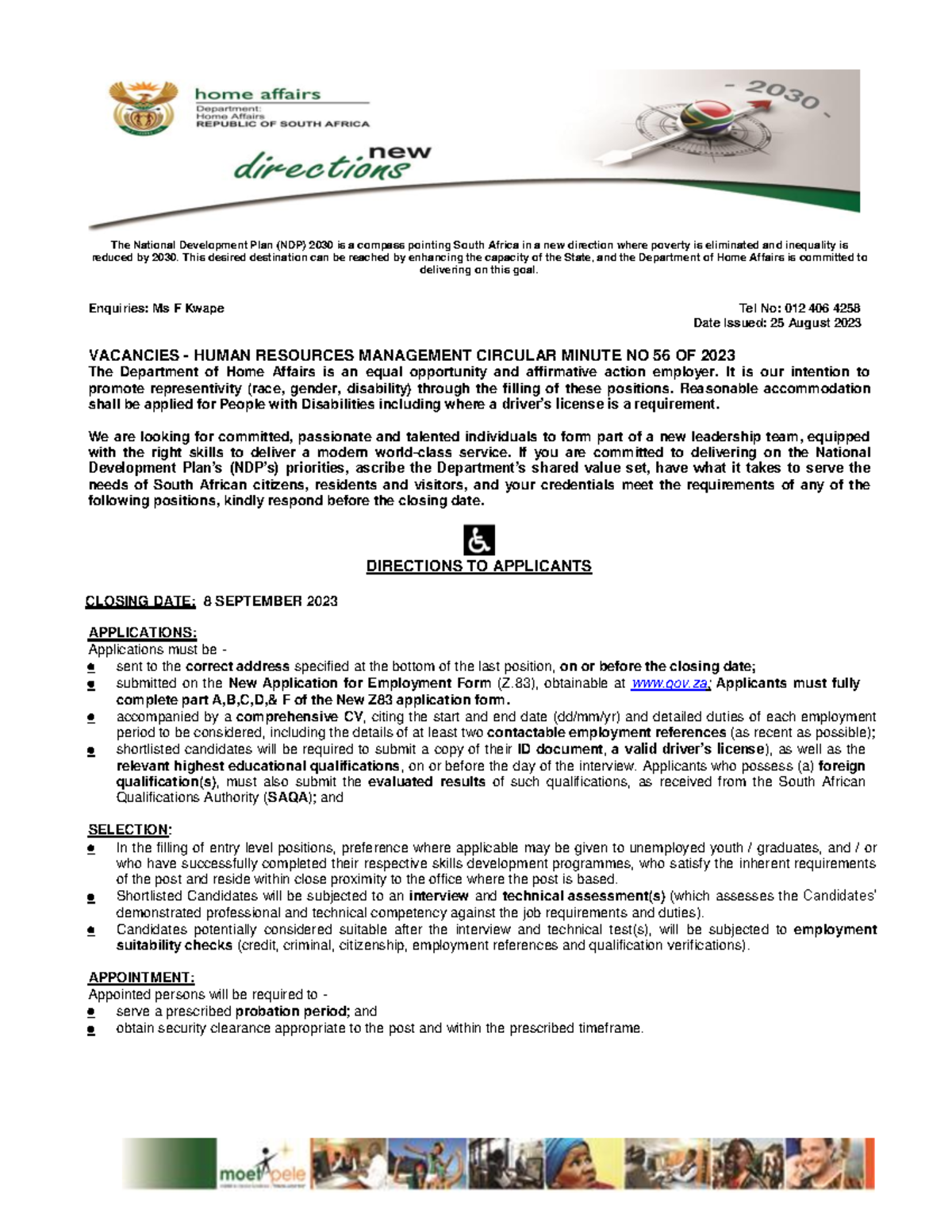 HRMC 56 of 2023 - Hrm - The National Development Plan (NDP) 2030 is a ...