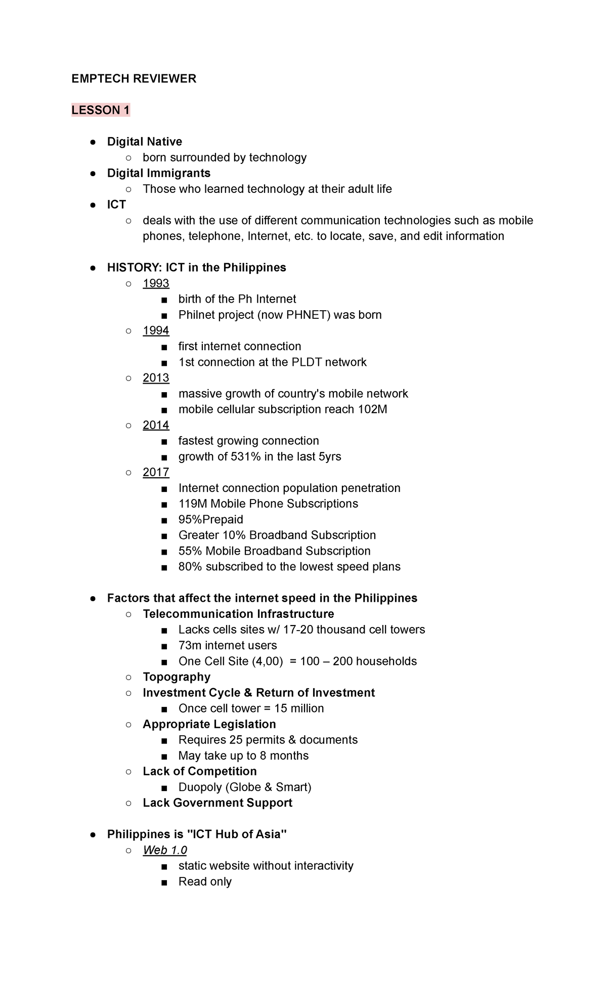Emptech Reviewer - Helpful - EMPTECH REVIEWER LESSON 1 Digital Native ...