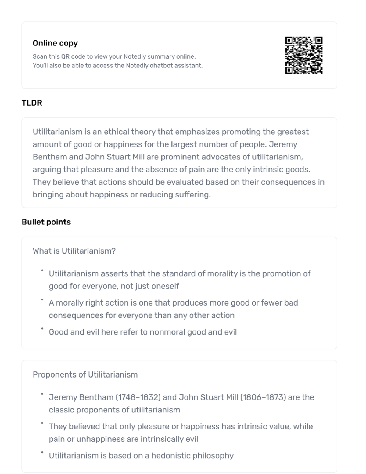 Utilitarianism - Mill and Bentham - Philosophy - Studocu