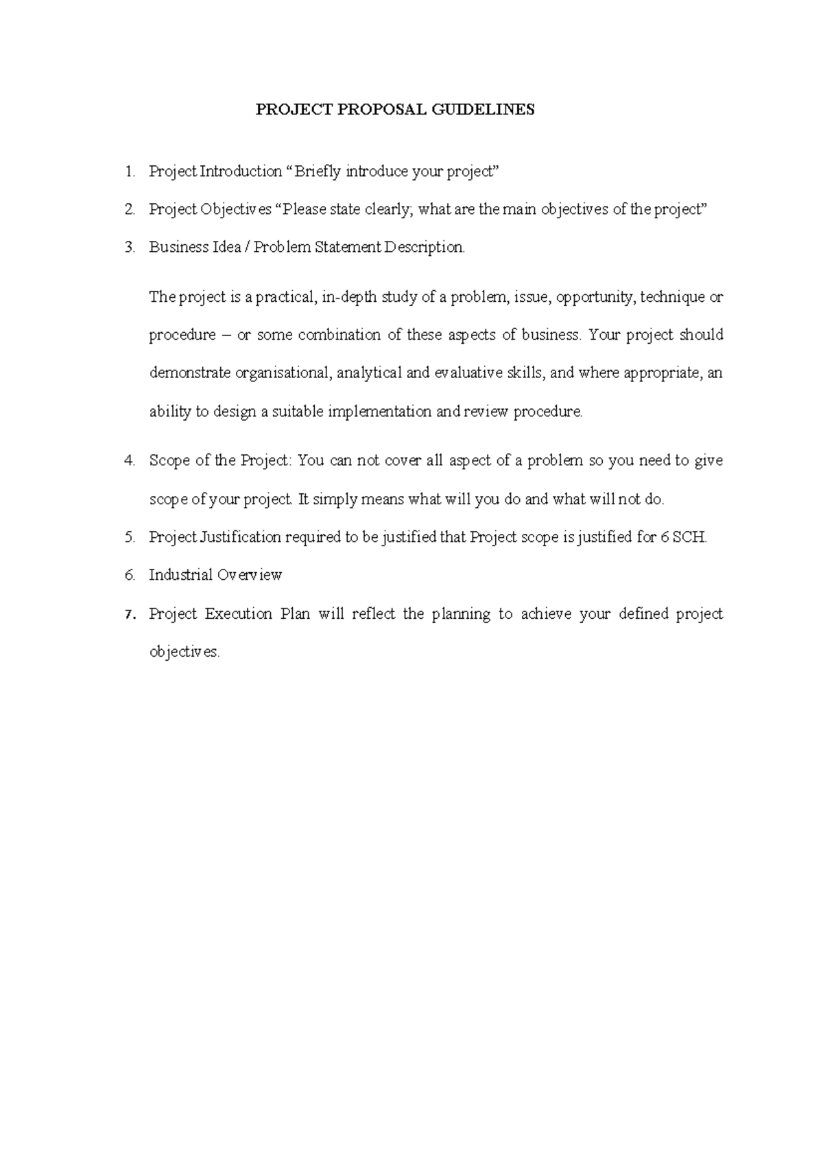 Project Proposal Guidelines Summer 2022 - PROJECT PROPOSAL GUIDELINES ...