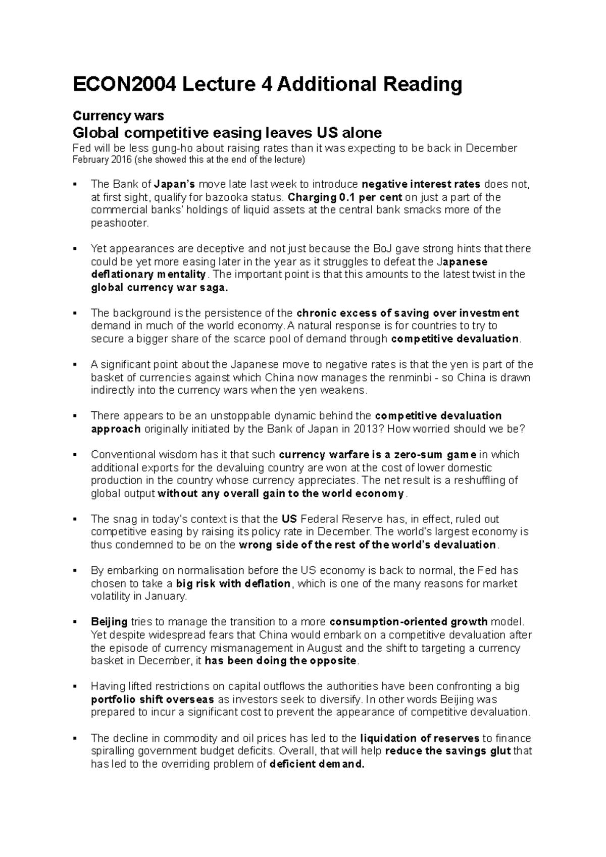 ECON2004 Term 2 Lecture 4 Additional Reading - Part 2 - ECON2004 Lecture 4 Additional Reading ...