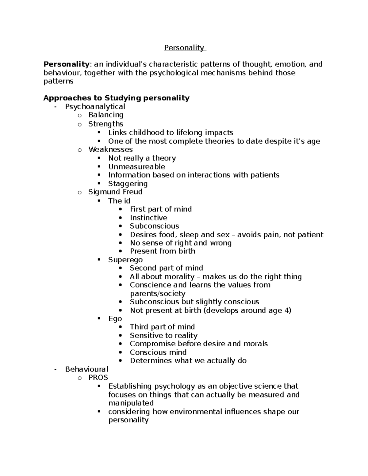 Web Module - Personality I - Personality Personality: an individual’s ...