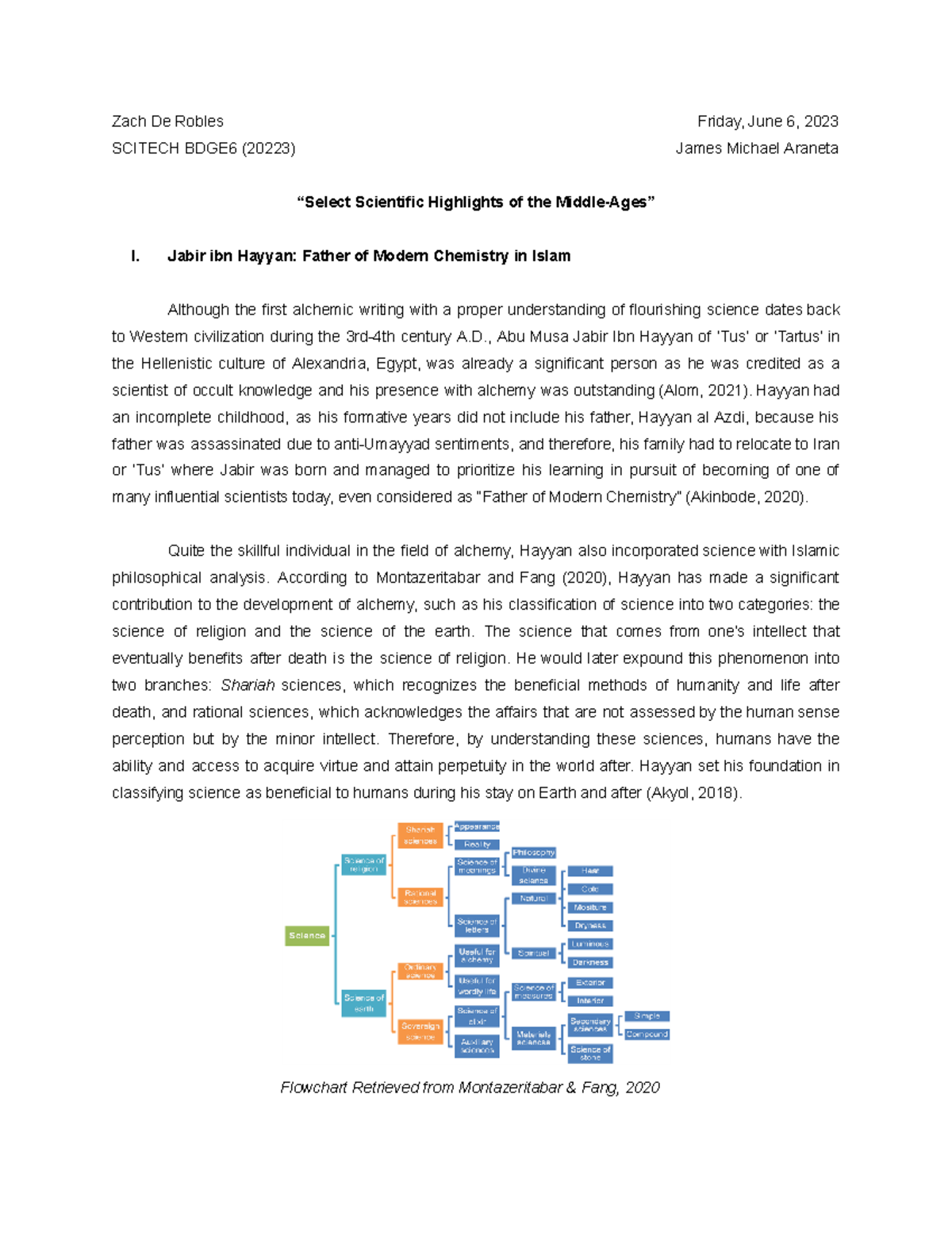 De Robles, Zach Scitech BDGE6 Middle Ages Research Paper - Zach De ...