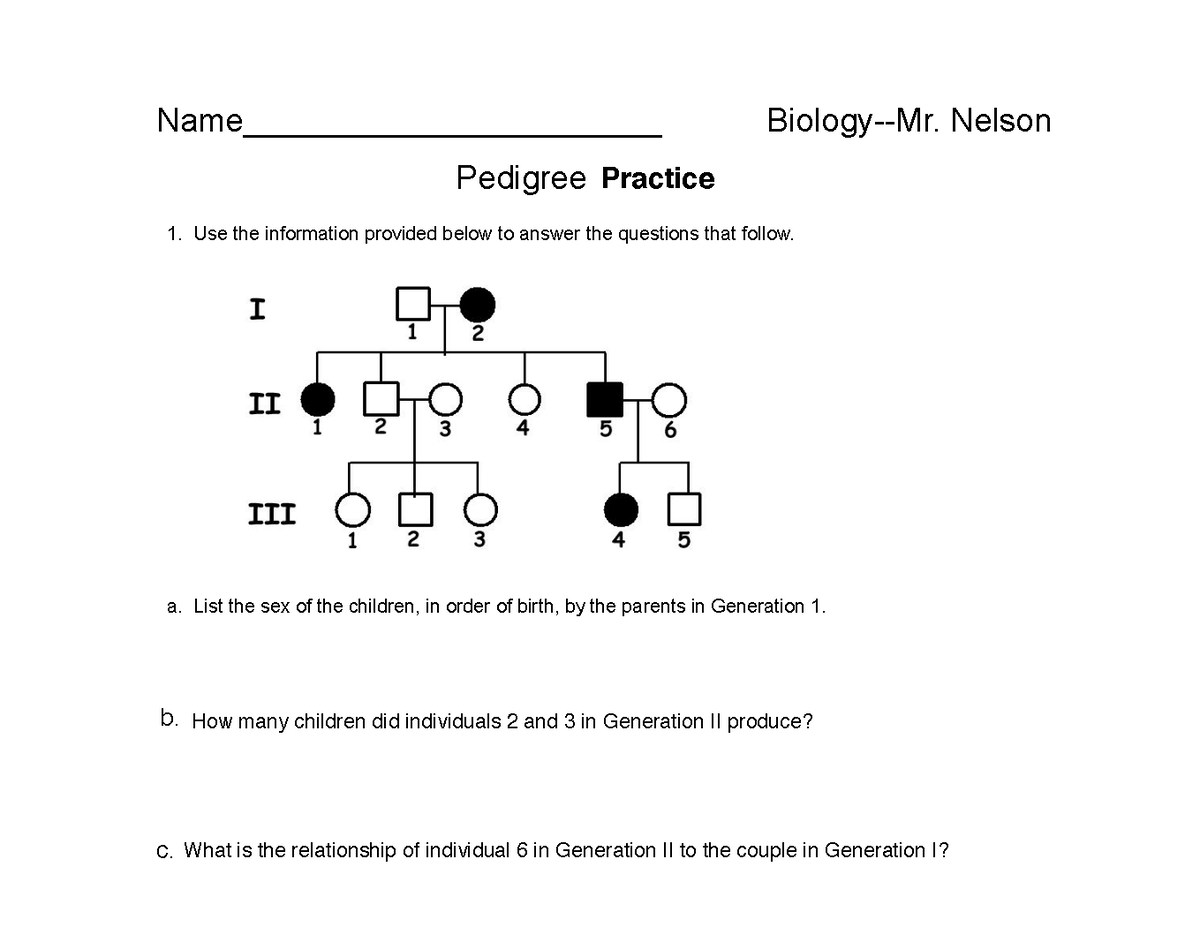 Kami Export - Pedigree Practice Problems - Name ...