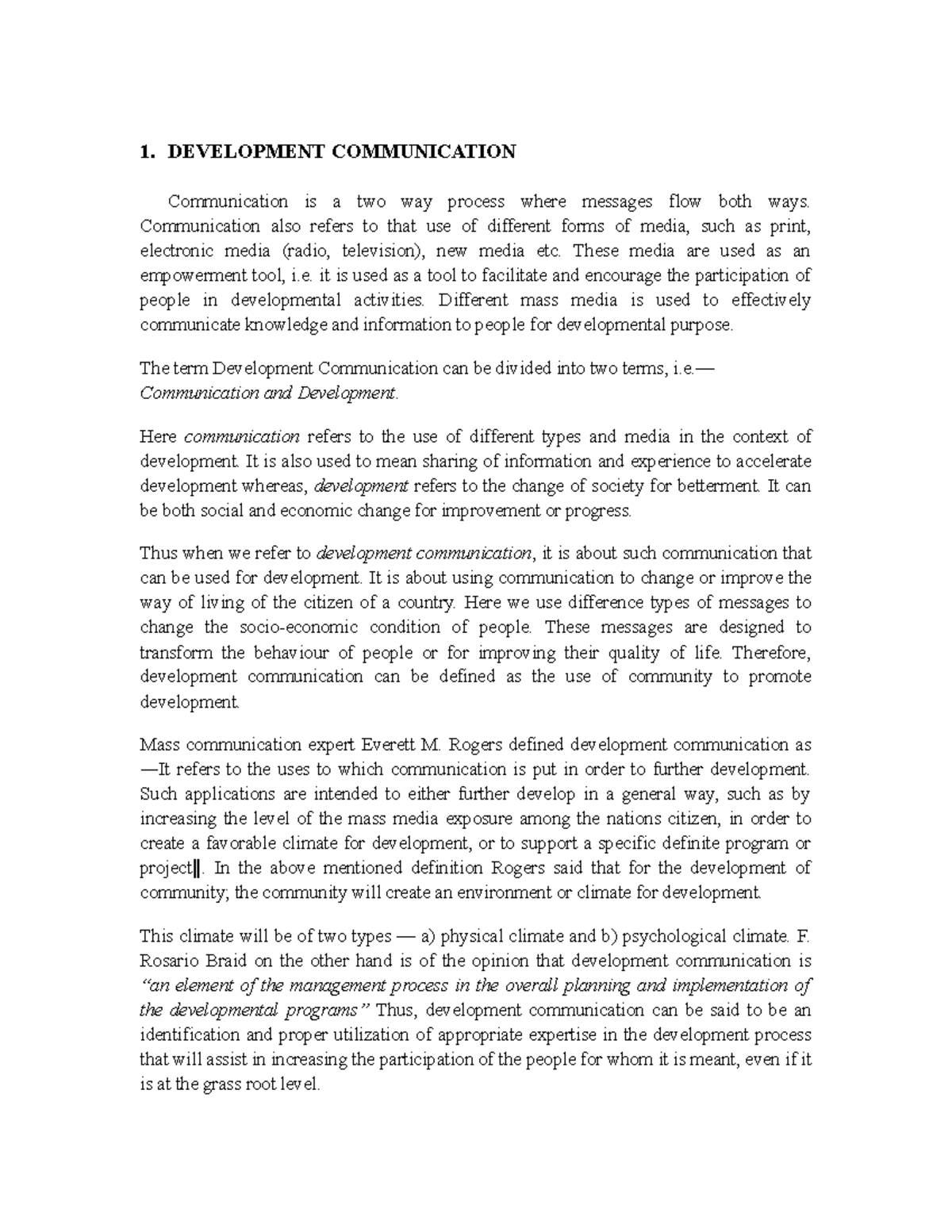 332637773-Development-Communication - 1. DEVELOPMENT COMMUNICATION ...