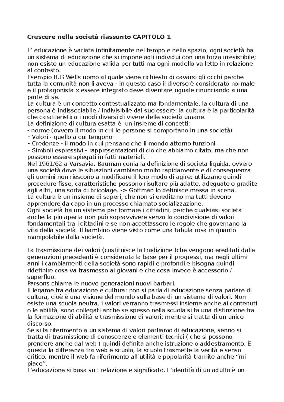 Cap 1 crescere nella società Ceccherelli - Crescere nella società ...