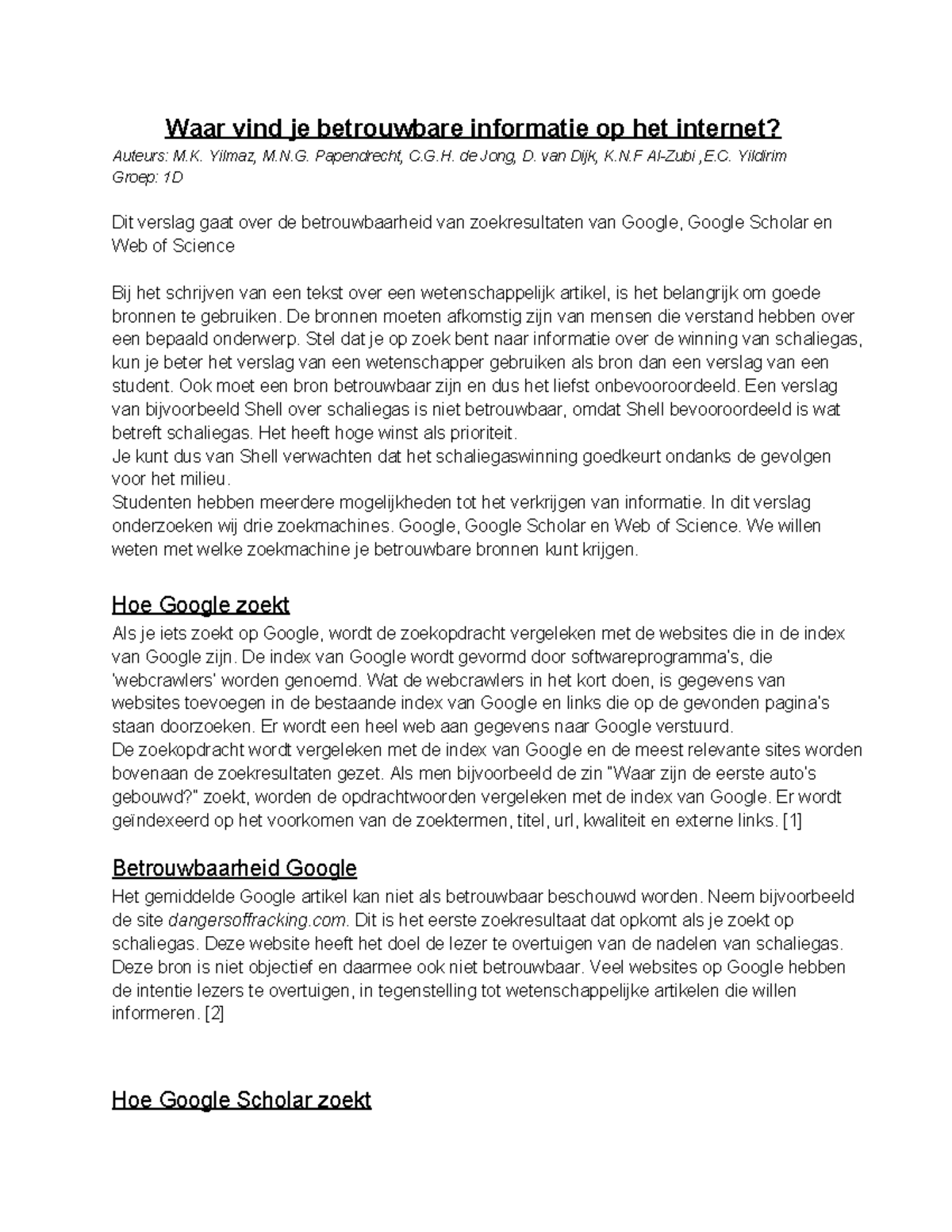 Werkstuk/essay - eerste verslag inleiding technische natuurkunde ...