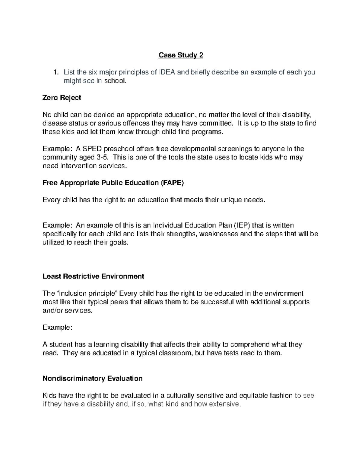 Case Study 2 - Zero Reject No child can be denied an appropriate ...