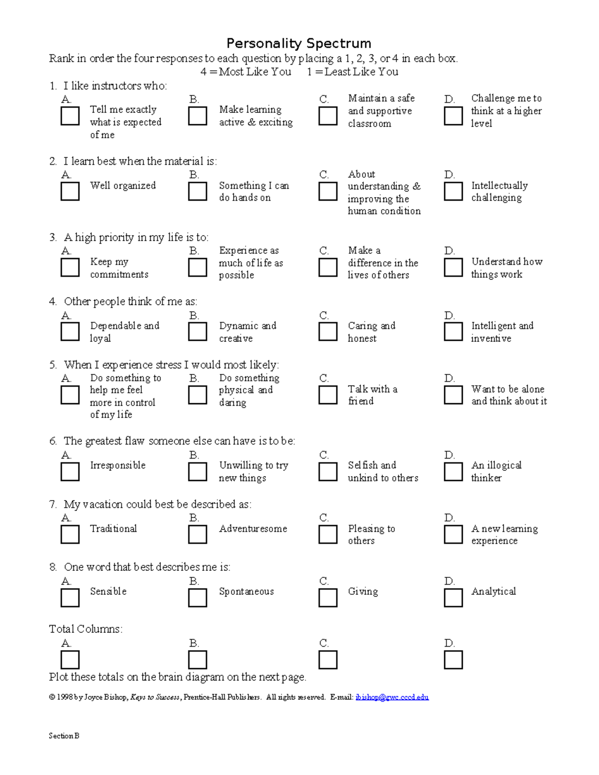 Personality+test - Understand yourself and your interests - Personality ...