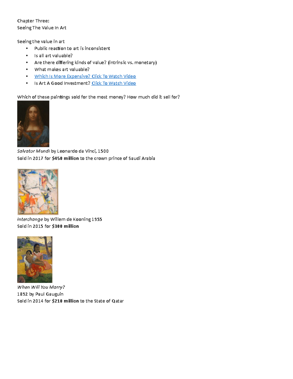 Week 3 Chapter 3 - lecture notes and PowerPoint - Chapter Three: Seeing ...