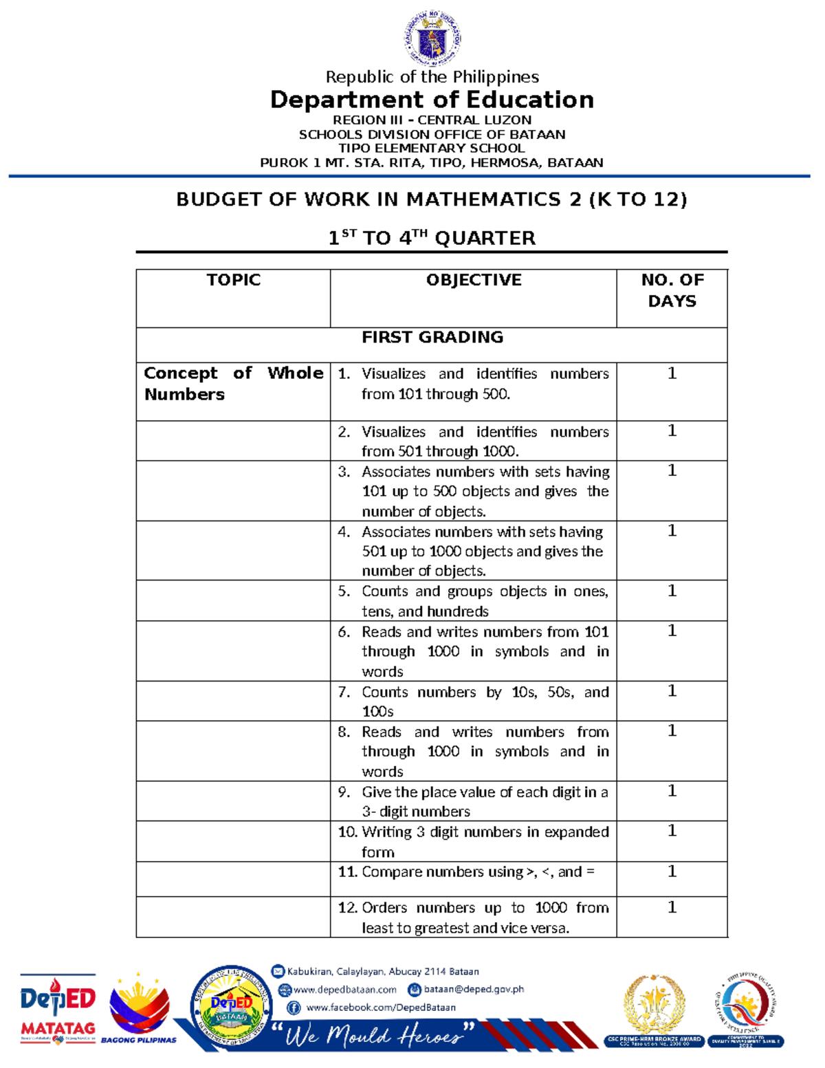 Bow math q1 q4 - PLEASE PLEASE PLEASE PLEASE PLEASE PLEASE - Department ...