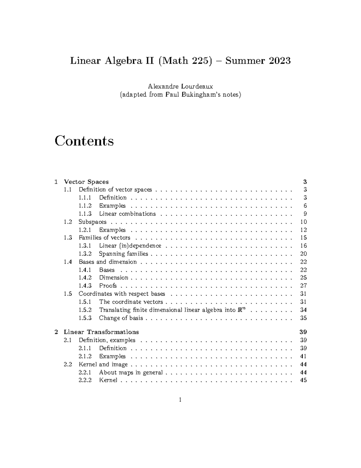 Notes 225 - Alexandre Lourdeaux (adapted from Paul Bukingham’s notes ...