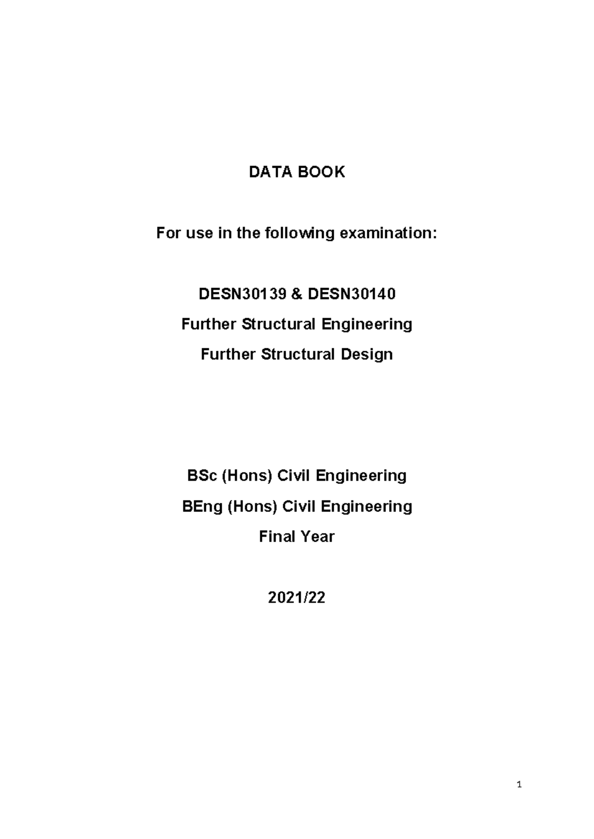 DATA BOOK 21-22 for Structure exams - DATA BOOK For use in the ...