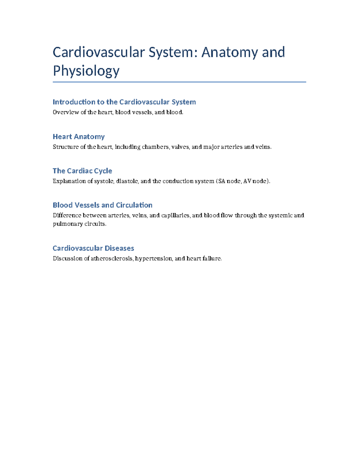 Cardiovascular System Anatomy - Heart Anatomy Structure of the heart ...