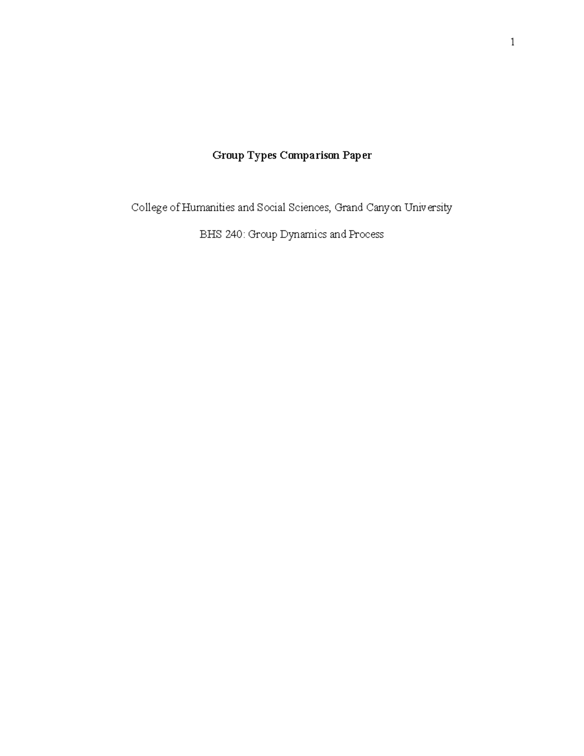 Group Types Comparison Paper - Group Types Comparison Paper College of ...