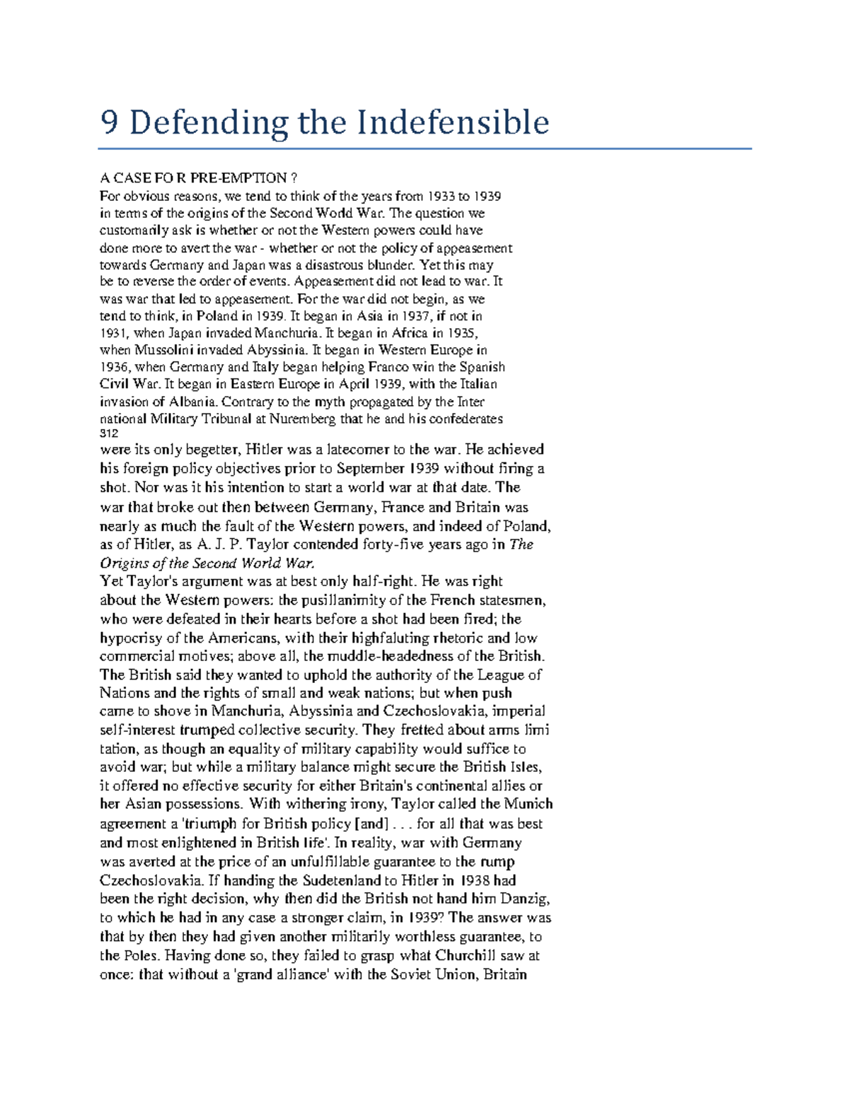 9 Defending the Indefensible - The question we customarily ask is ...