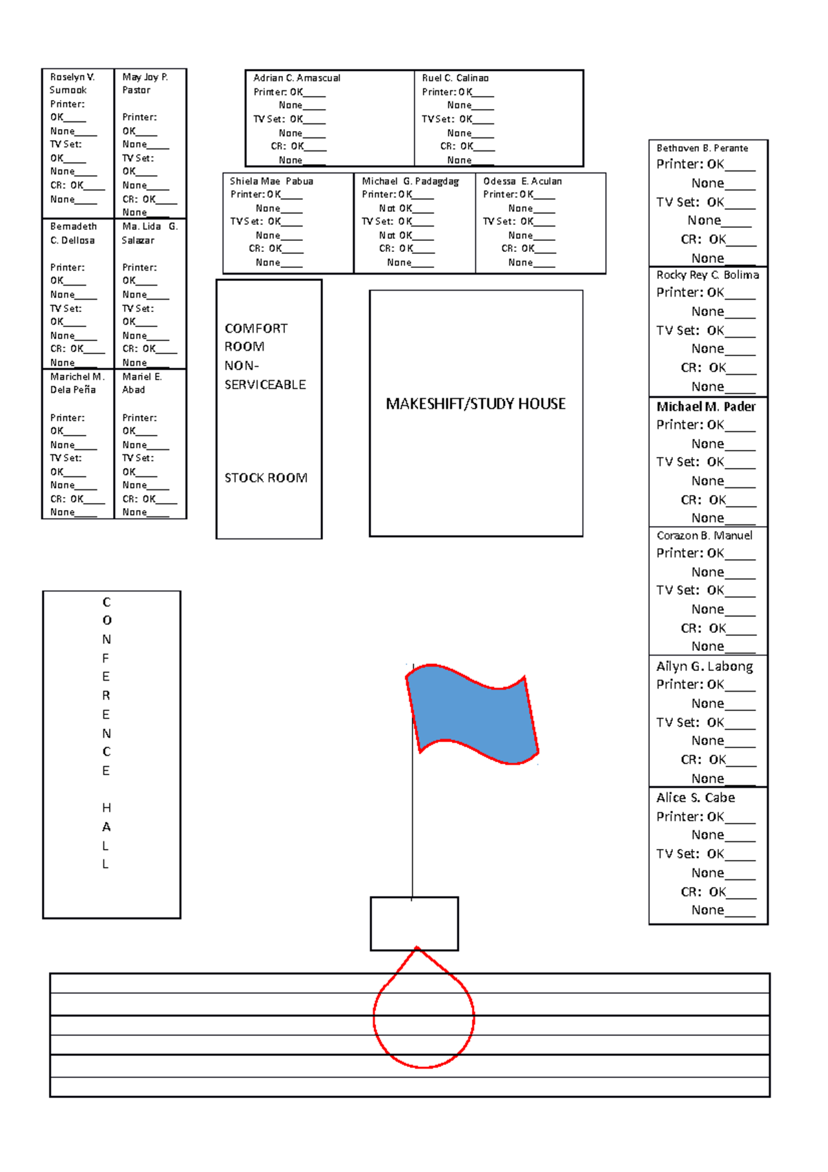 Grade 11 Room Mapping @ Basey I Grounds, with Name of Room Occupant ...