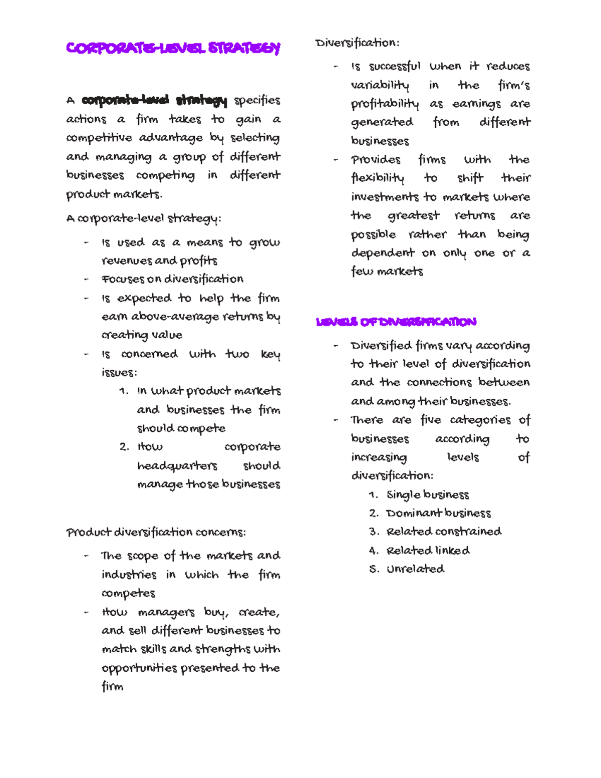 Chapter 6 Corporate-Level Strategy - CORPORATE-LEVEL STRATEGY A ...