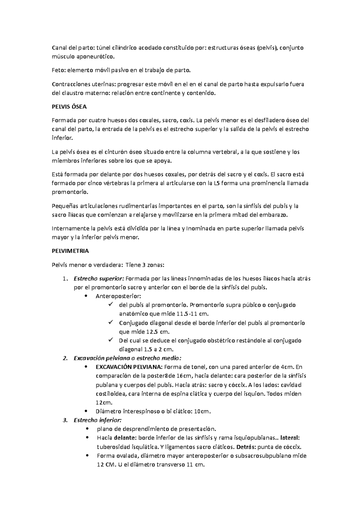 Pelvimetria - Documenti - Canal del parto: túnel cilíndrico acodado ...