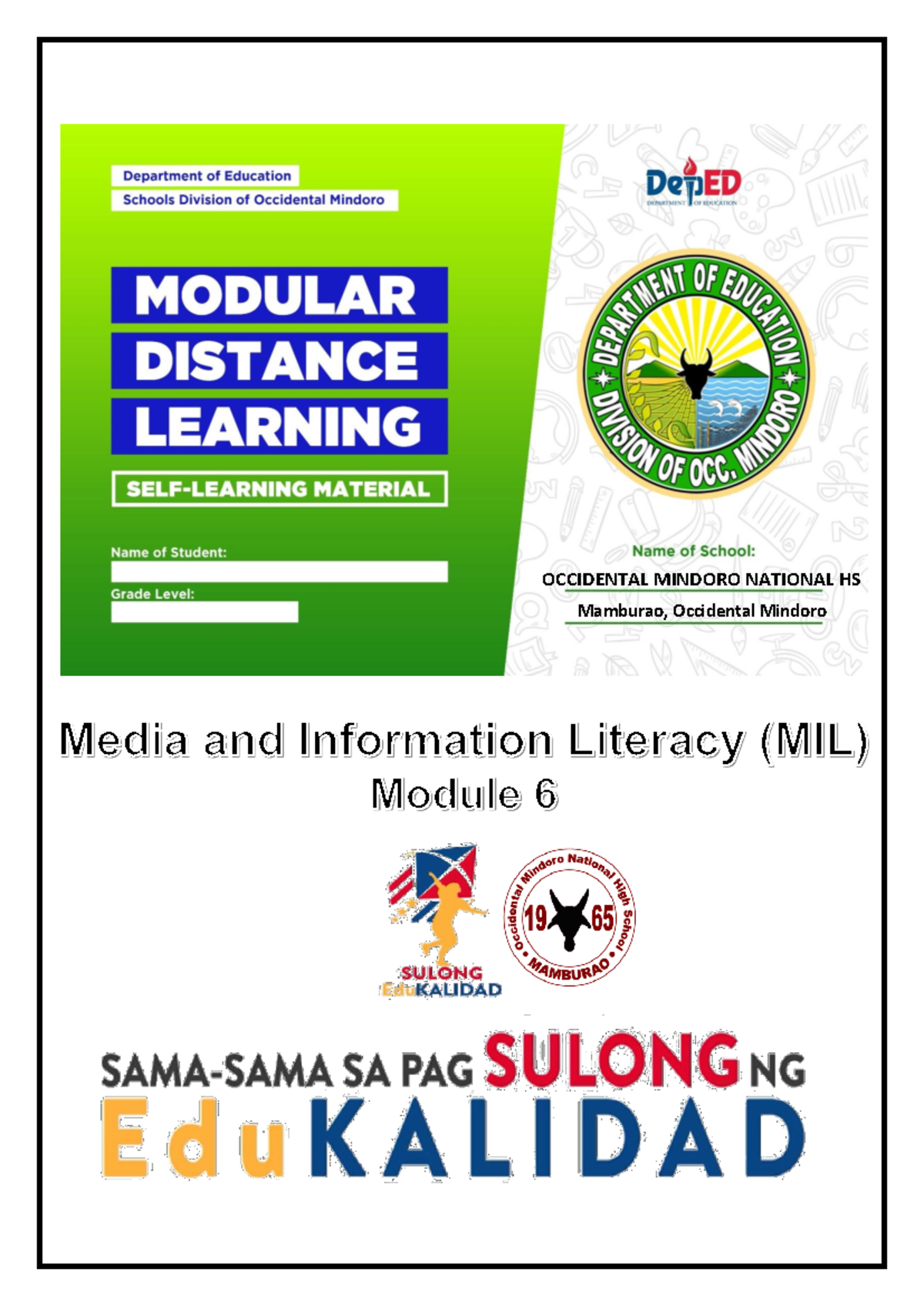 Module-6 MIL - Module 6 mil - OCCIDENTAL MINDORO NATIONAL HS Mamburao ...