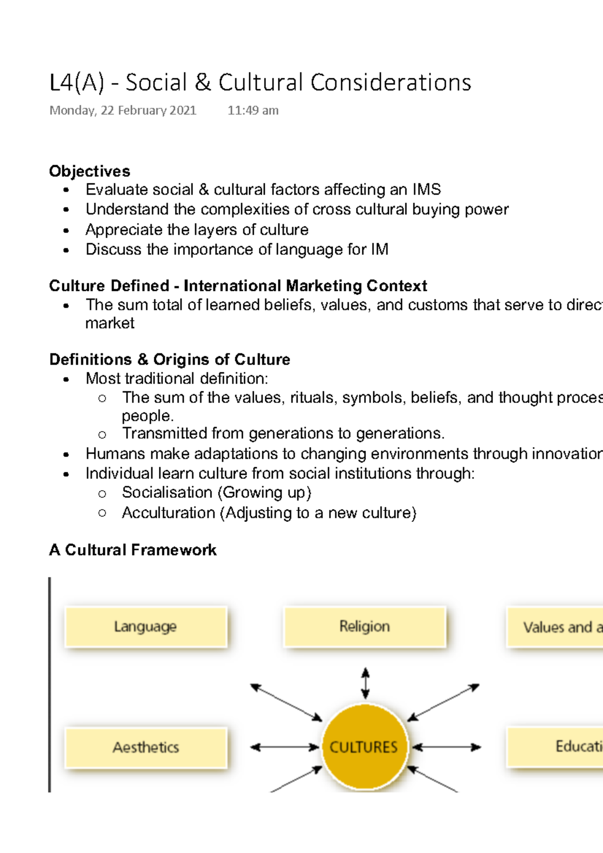 L4(A) - Social & Cultural Considerations - Objectives - Evaluate social ...