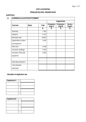 Standard Costing - This financial control system enables deviations ...