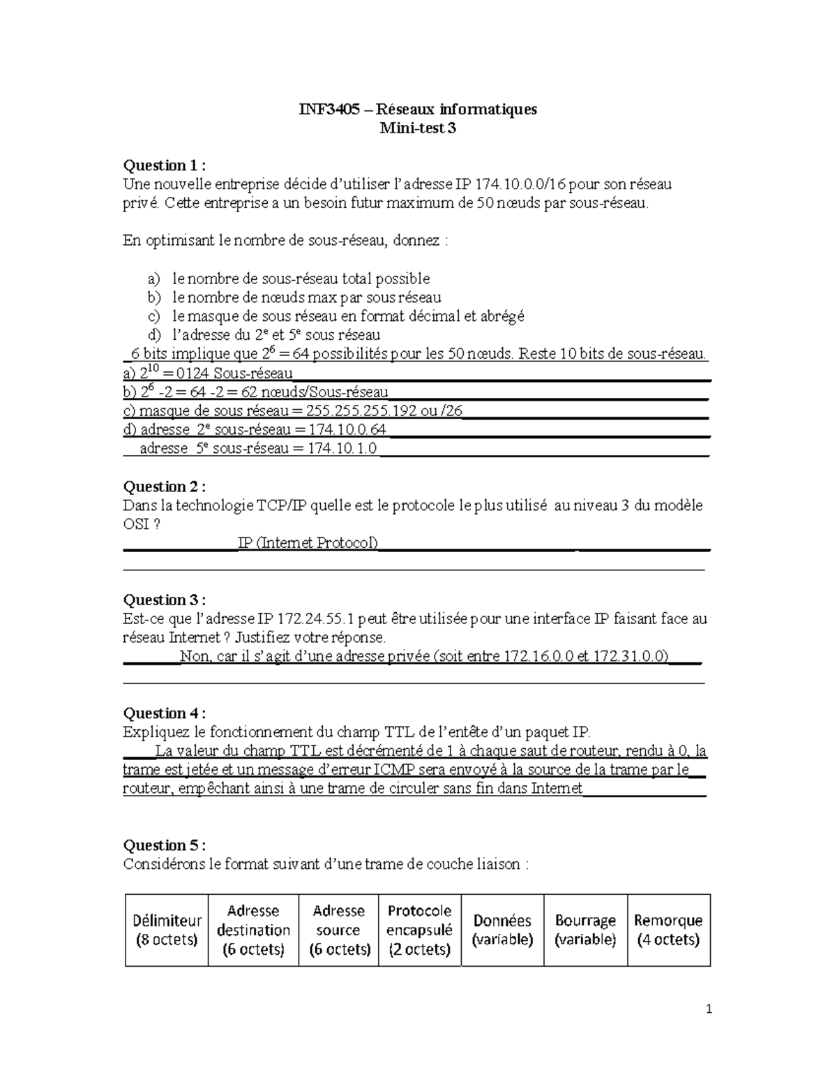 Mini-test3-Solutionnaire - 1 INF3405 – Réseaux informatiques Mini-test ...
